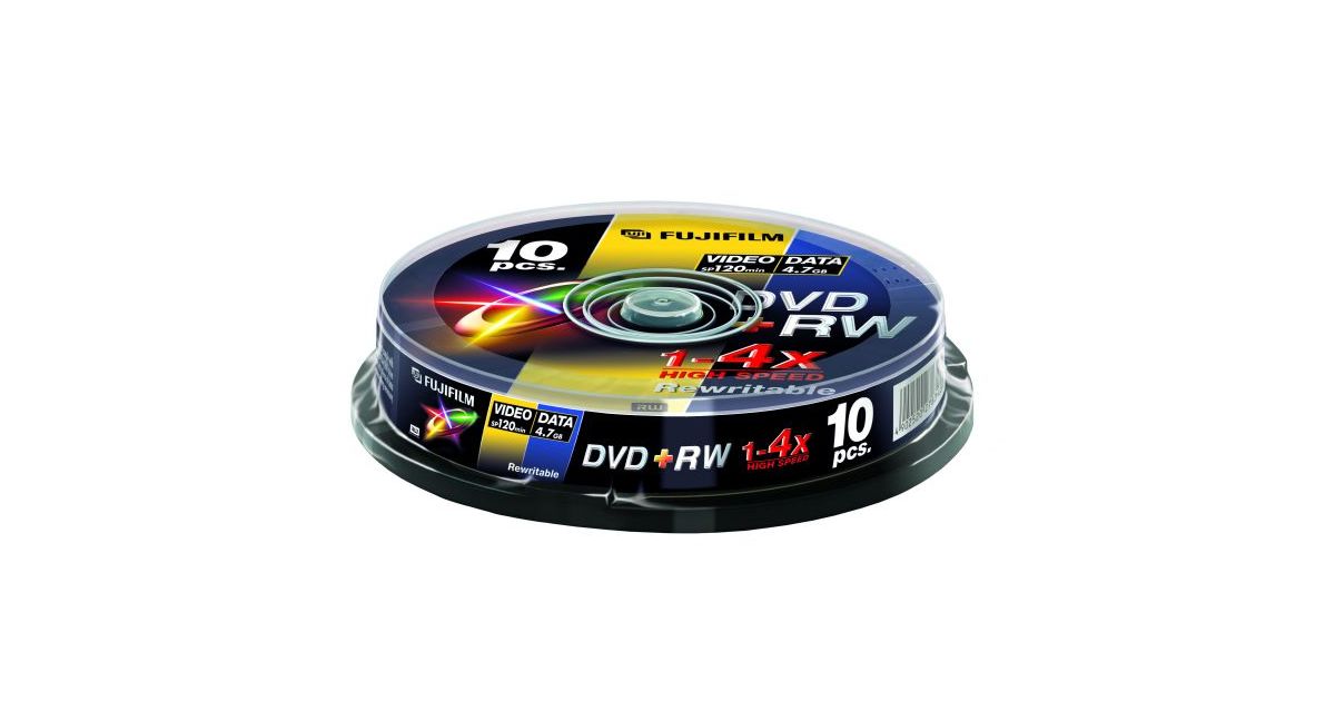 FujiFilm DVD+RW 4,7GB 4x hengeres 10db - Advesphoto.hu